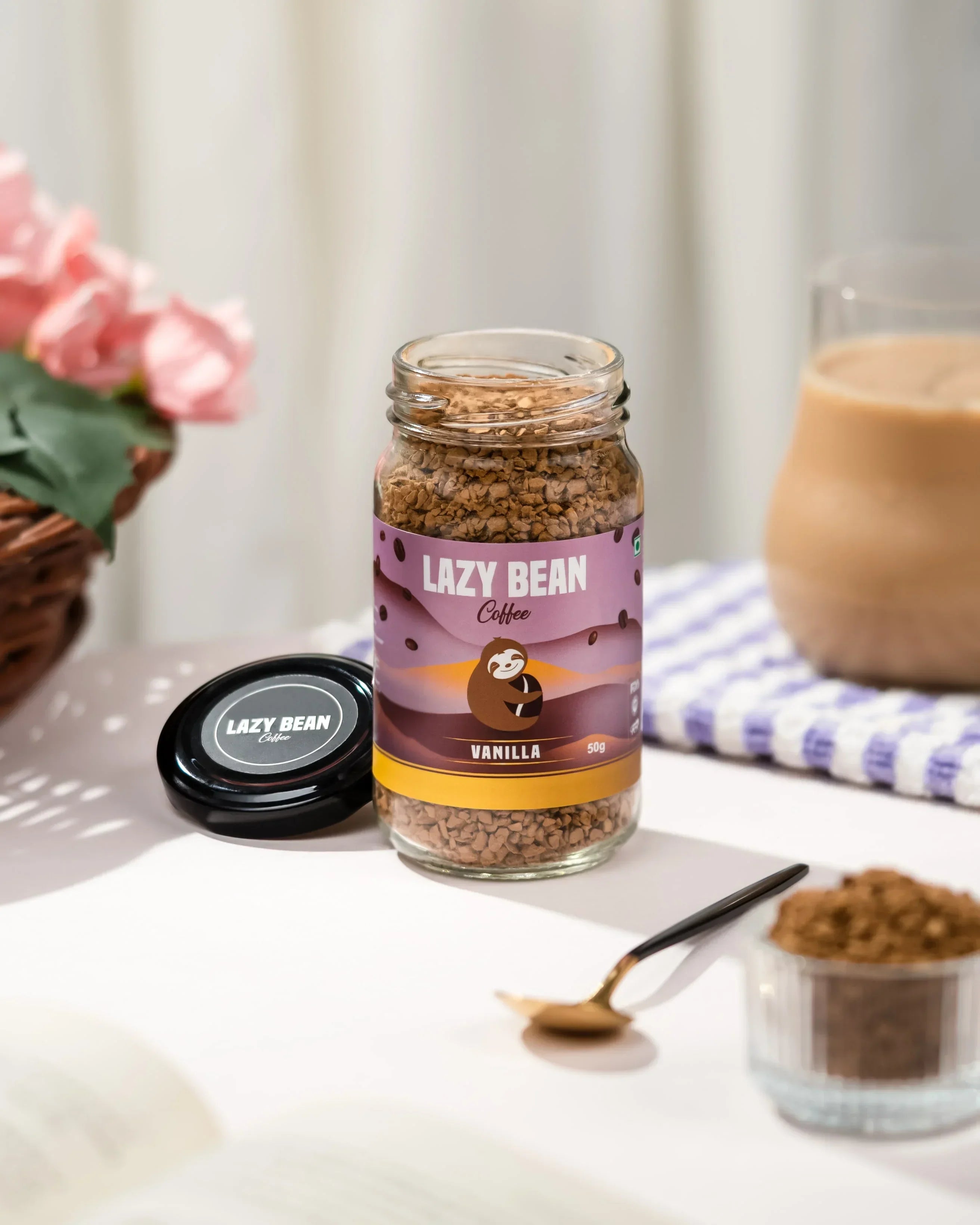 Lazy Bean Vanilla Flavoured Instant Coffee (50g) – lazybeancoffee.com