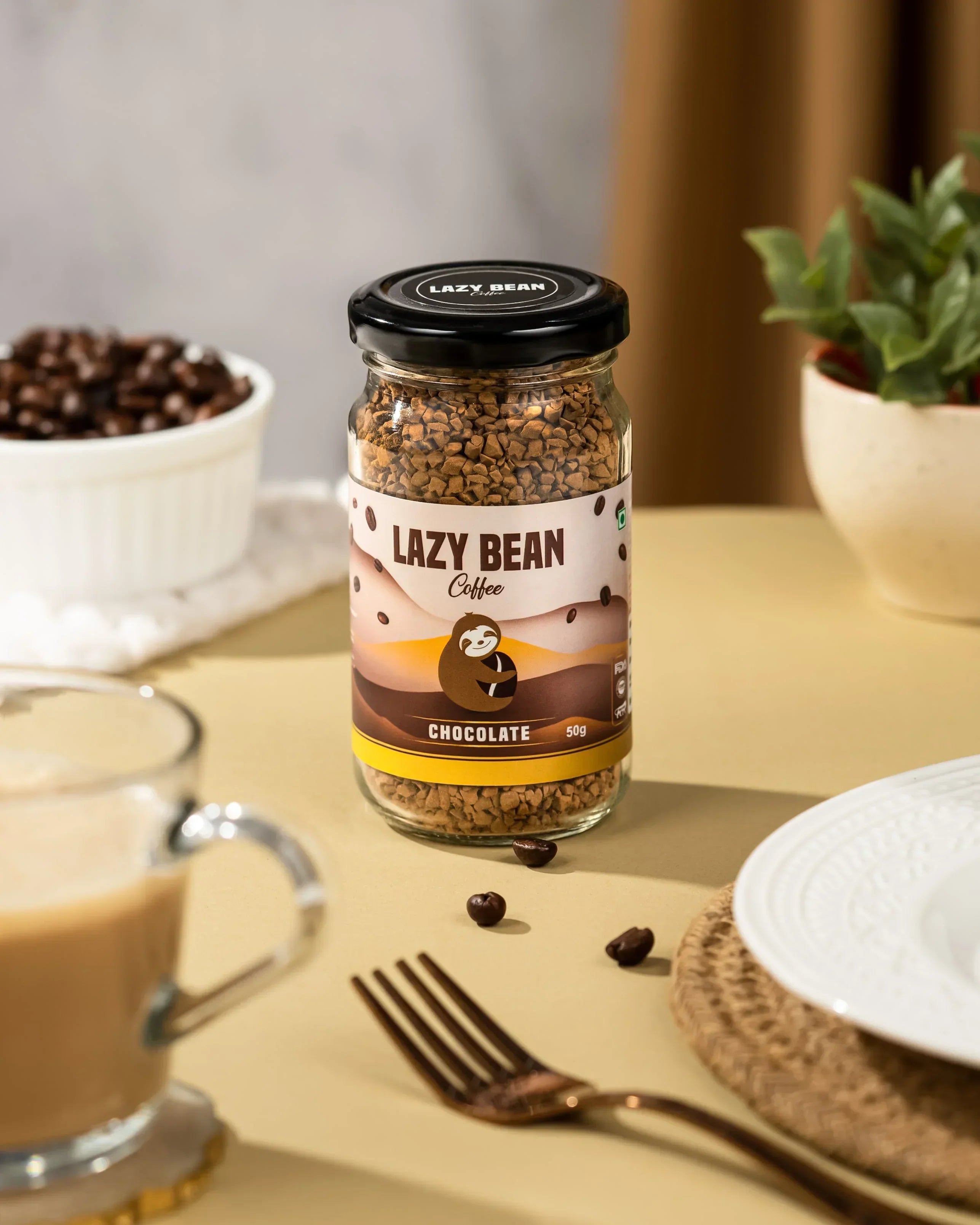 Lazy Bean Chocolate Flavoured Instant Coffee (50g) (New ...